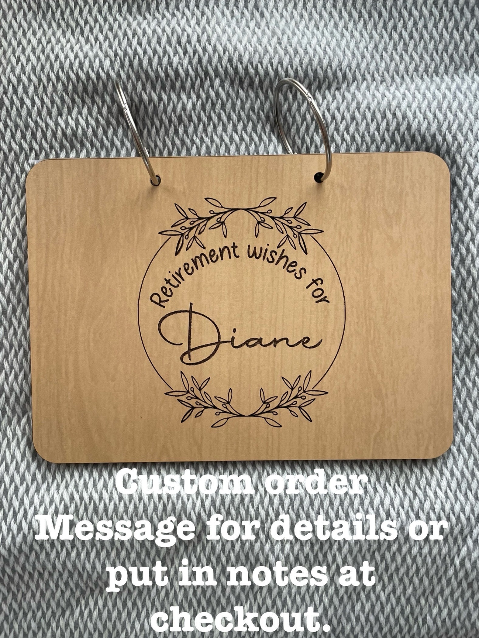 Personalized Birthday Card Holder Wood Card Storage Keepsake Card ...