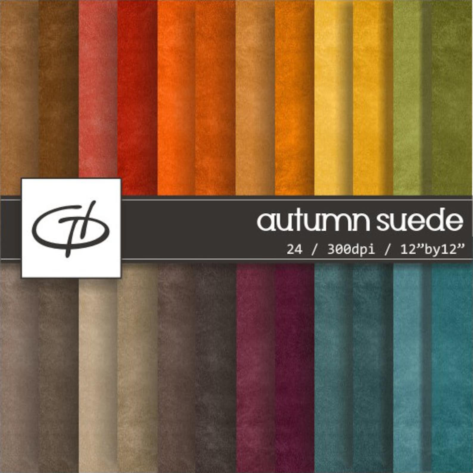 Autumn Suede Digital Paper Set: High Quality Printable Paper Set, Suede ...