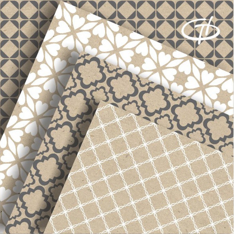 Brown Digital Paper Set 3: High Quality Printable Paper Set, Brown ...