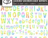 Pastel Watercolor Alphabet Set: Digital High Quality Capital - Etsy