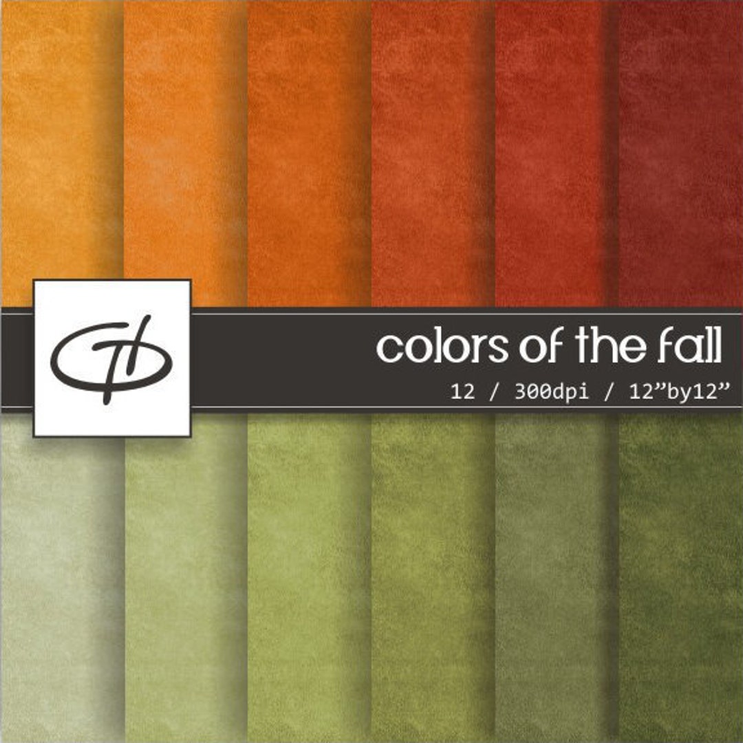 Colors of the Fall in Suede Digital Paper Set: High Quality Printable ...