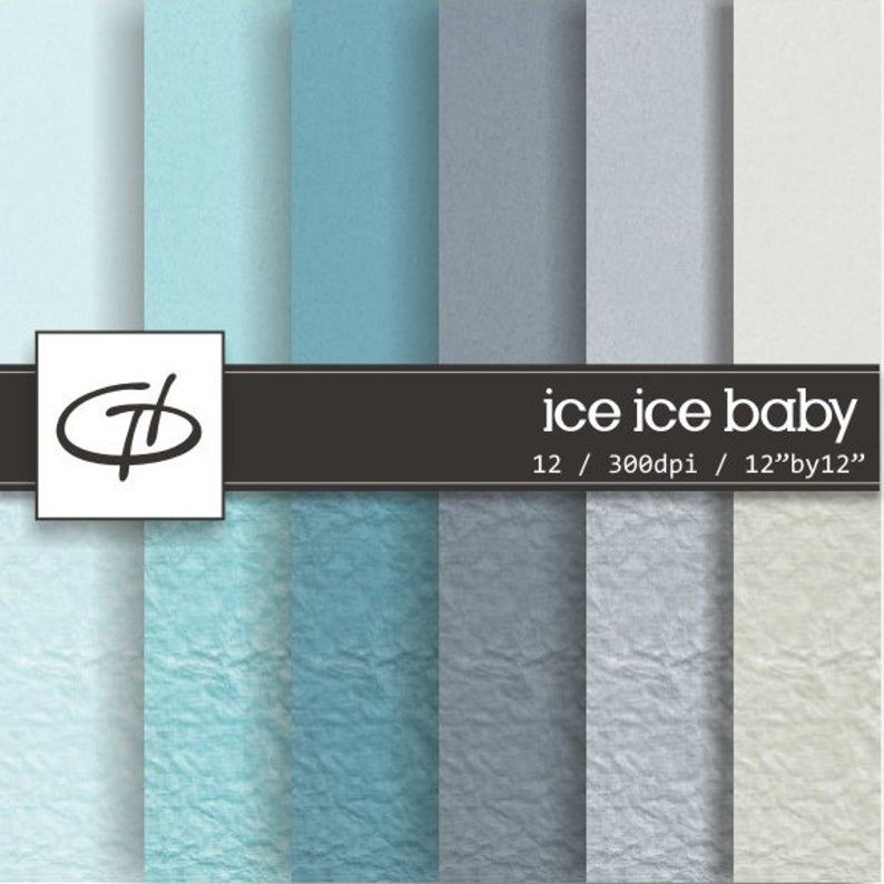 Ice Ice Baby Paper Set: High Quality Printable Paper Set, Wrinkled ...