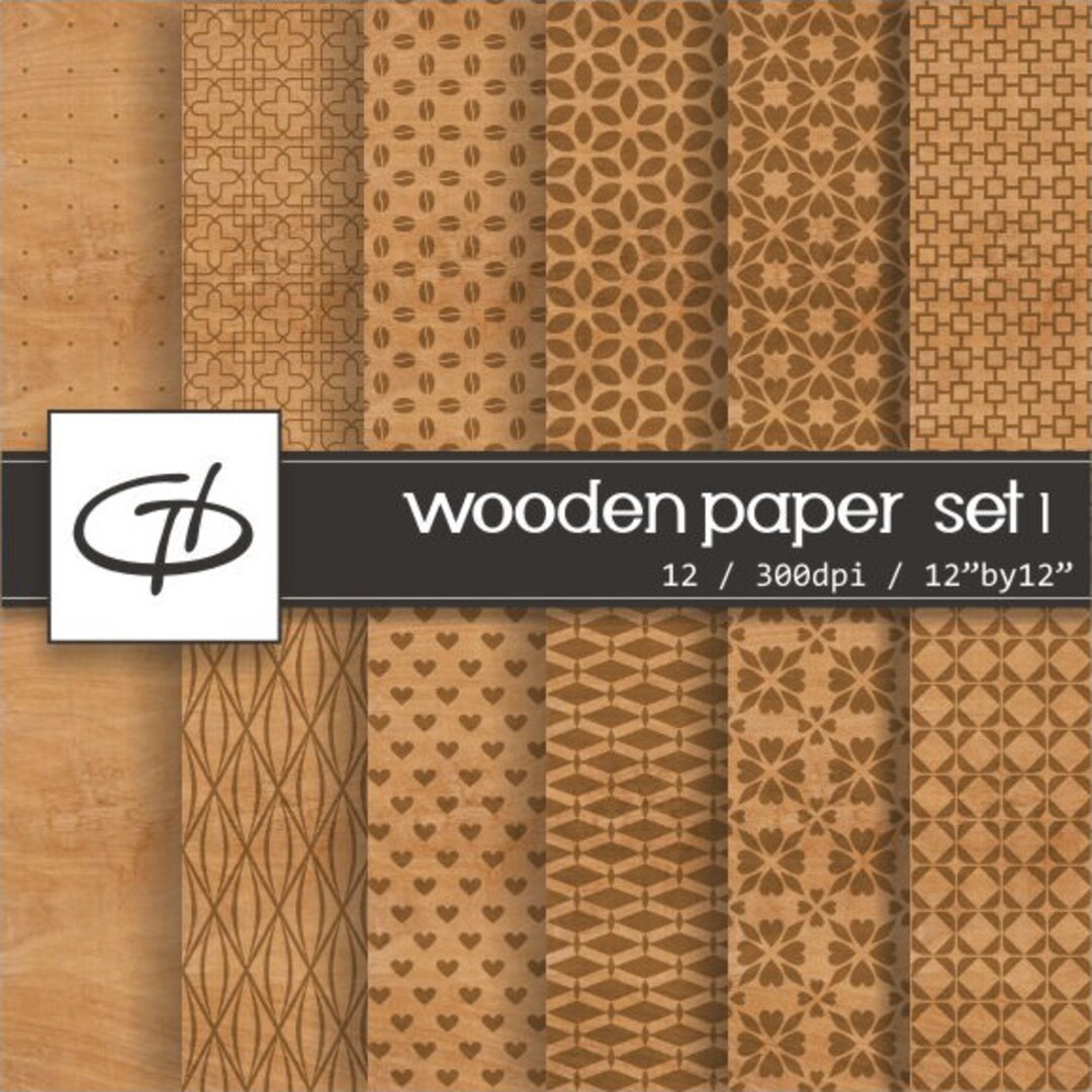 Wooden Texture Digital Paper: High Quality Printable Paper Set ...
