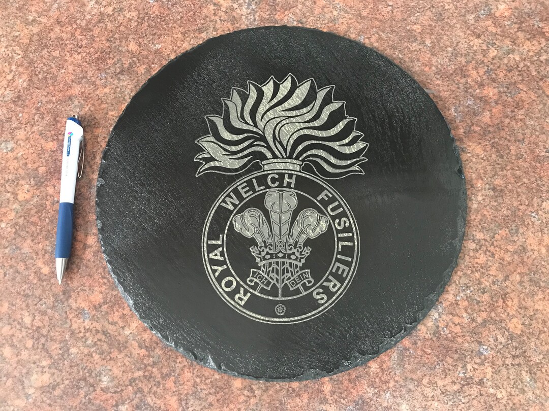 Royal Welch Fusiliers Circular Slate. - Etsy