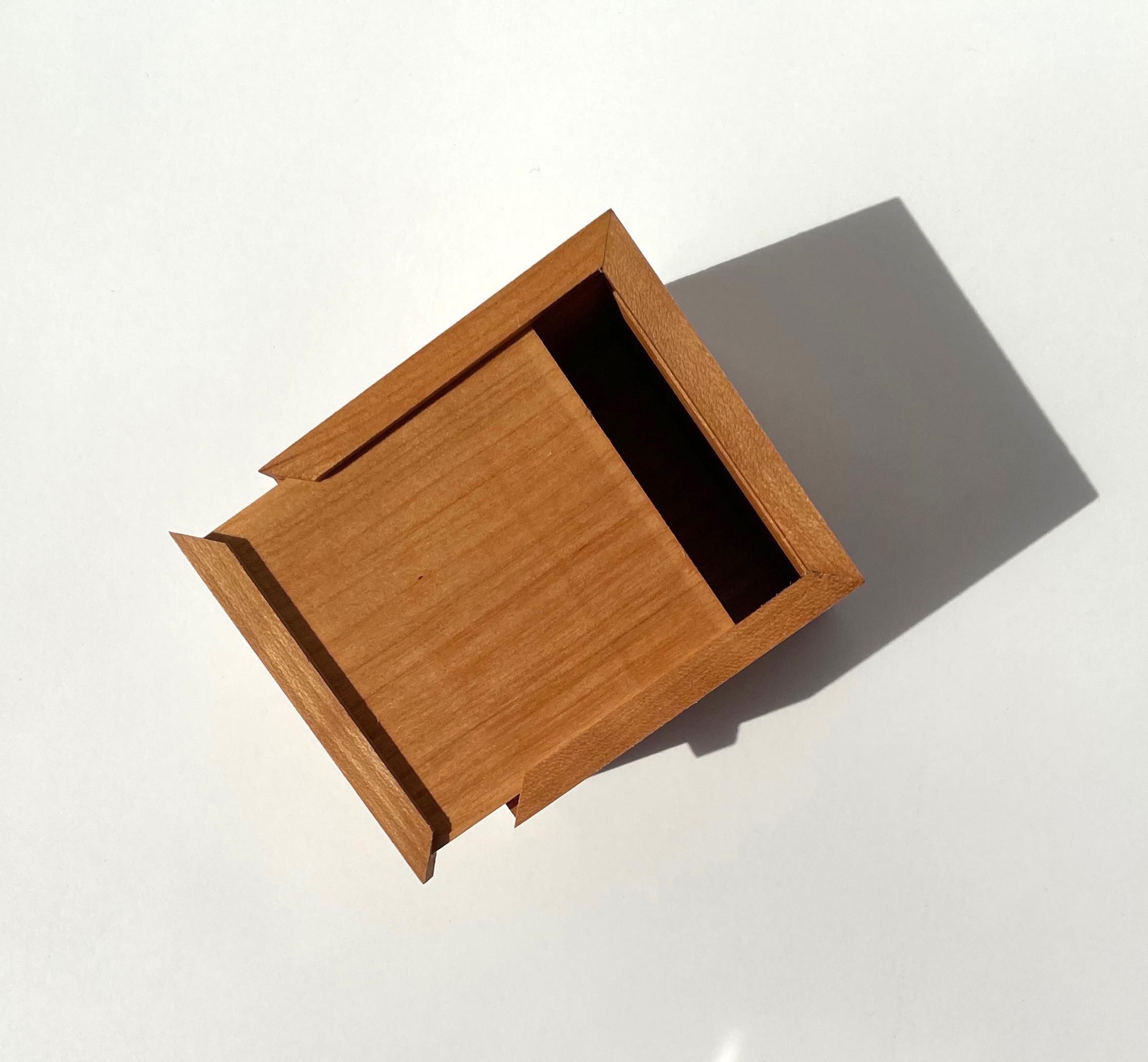 Handmade Wooden Dice Box: Sliding Top, Small Storage Crate - Etsy