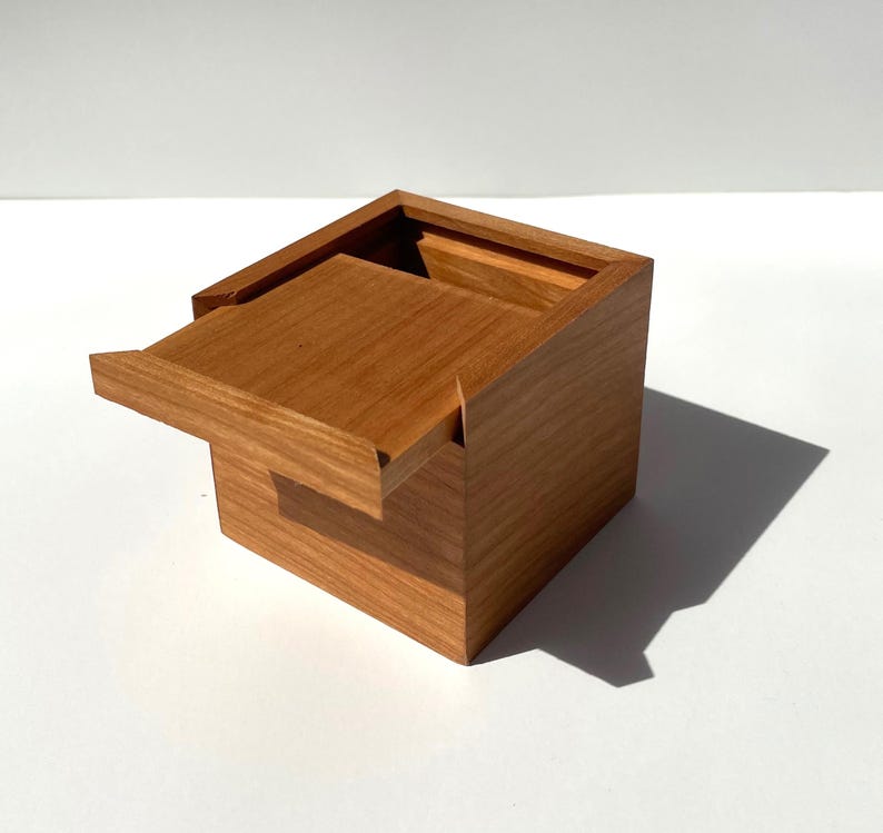 Handmade Wooden Dice Box: Sliding Top, Small Storage Crate - Etsy