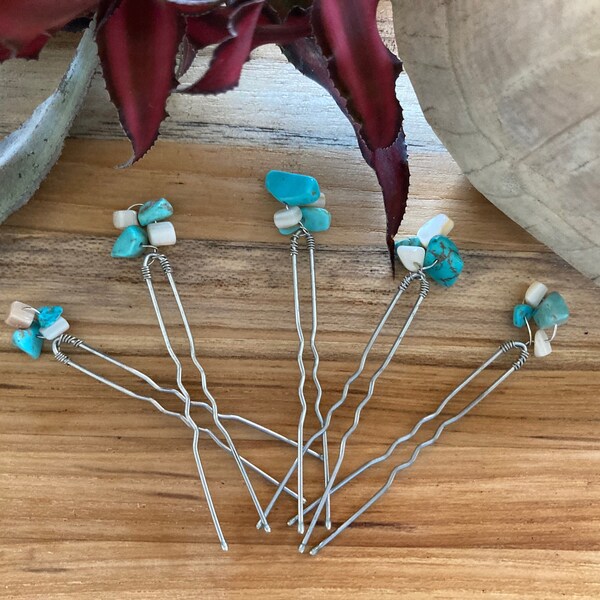 Beaded Hair Pins - Etsy