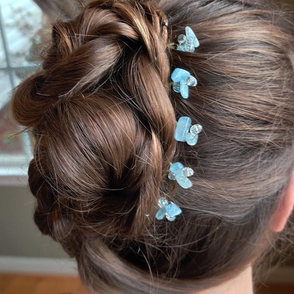 Blue Hair Pins - Etsy