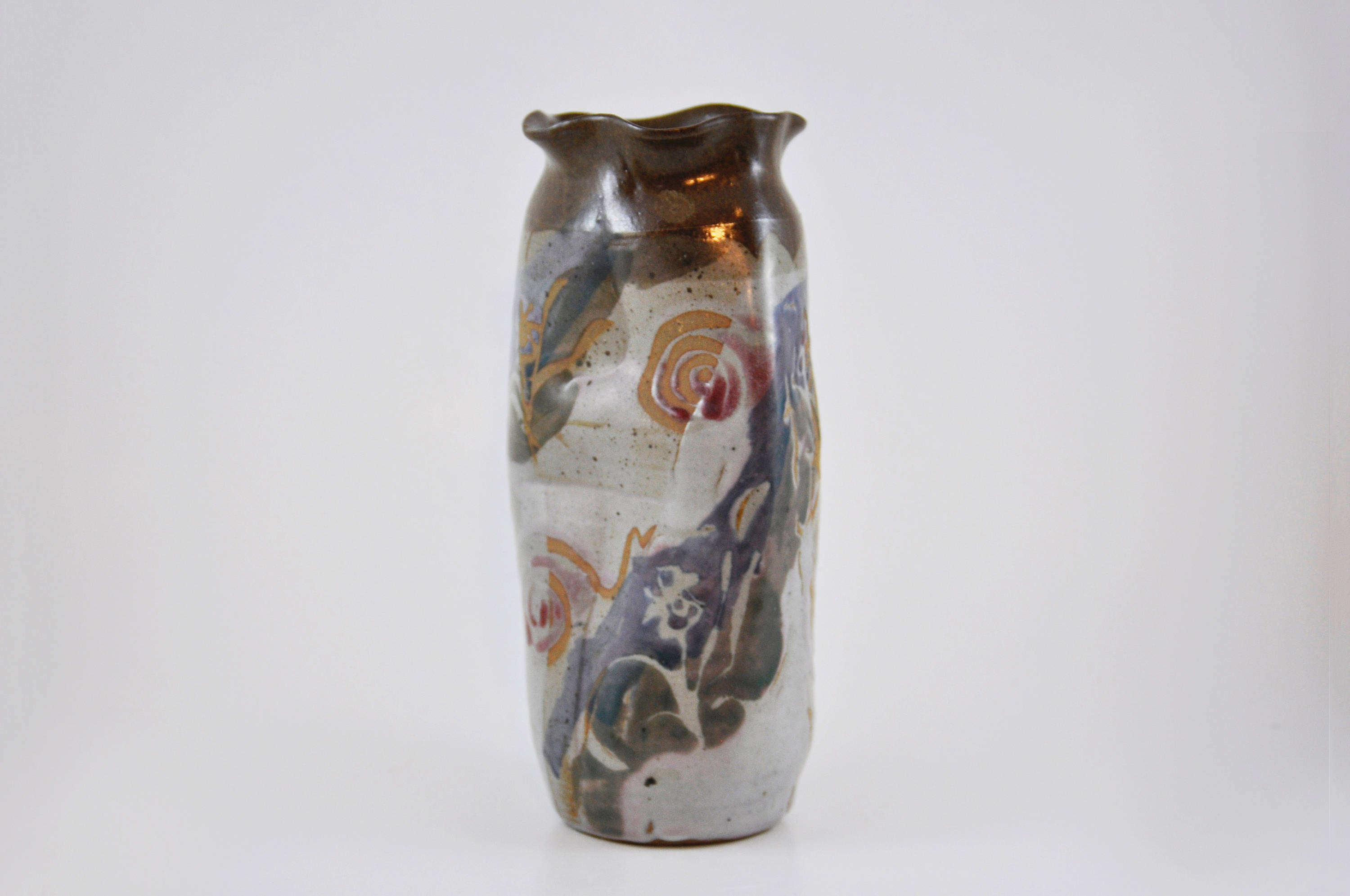 Gallerymichel Tom Ferguson Large Pinched Pottery Vase with | Etsy