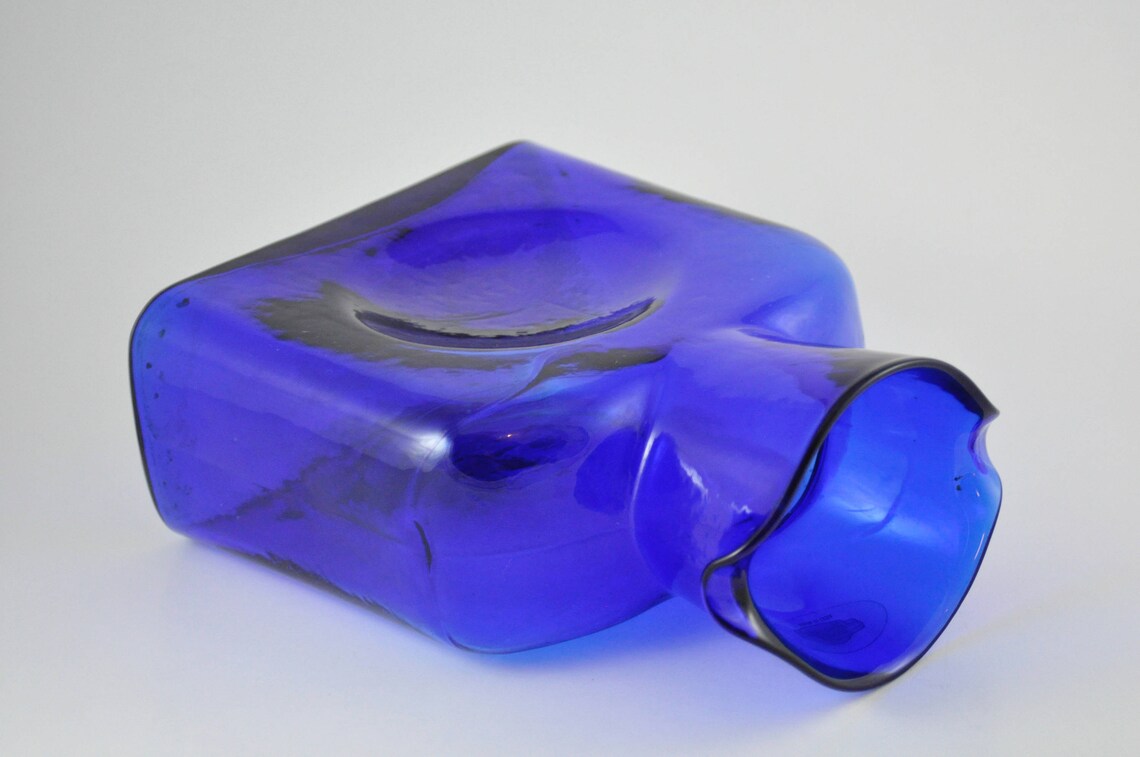 Gallerymichel Blenko Dark Blue Water Jug - Etsy