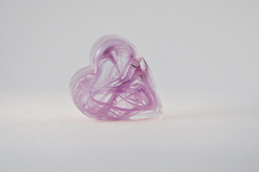 Gallerymichel V. Wilson Clear Cased Pink Swirled Heart Shaped ...