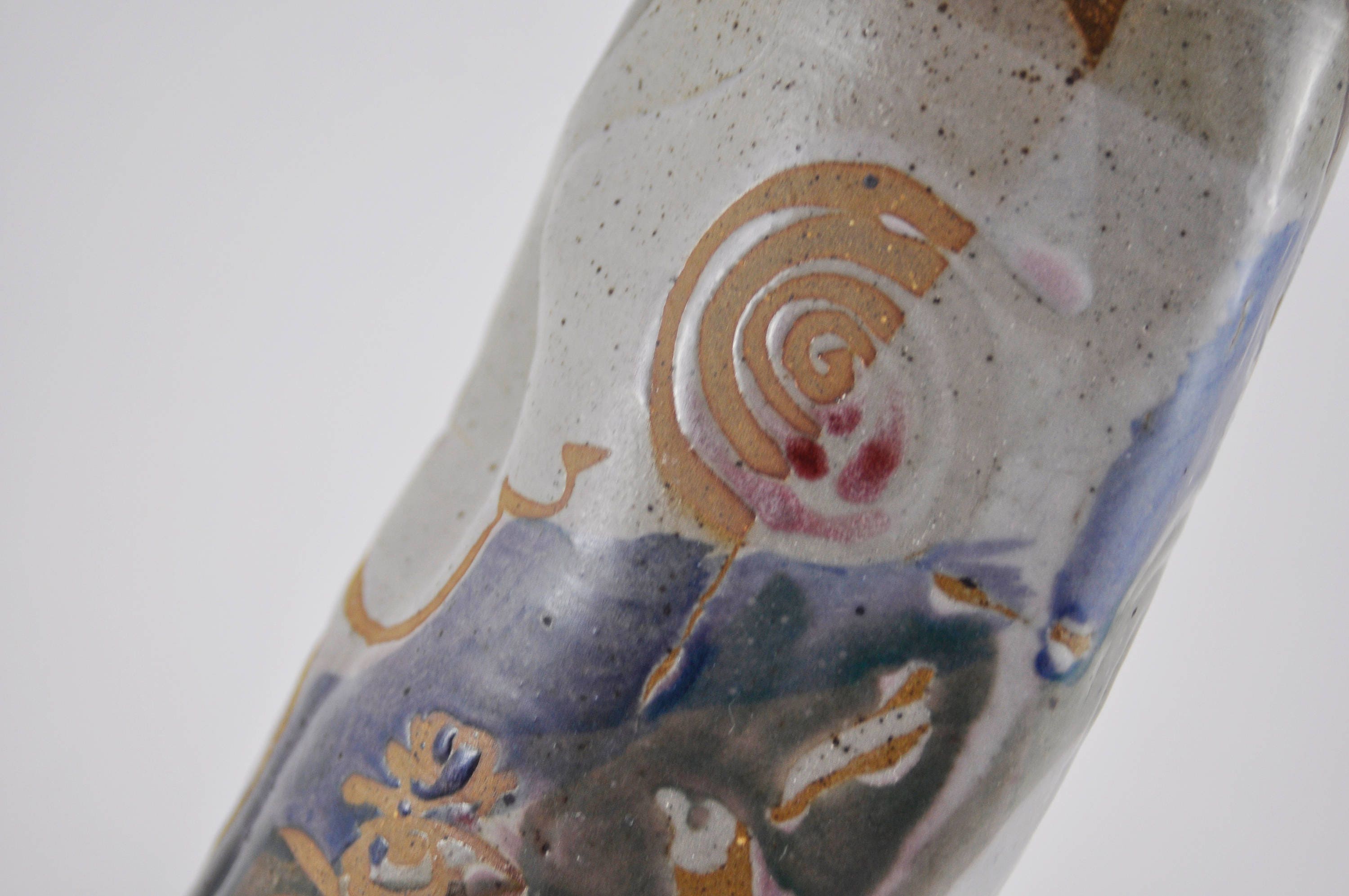 Gallerymichel Tom Ferguson Large Pinched Pottery Vase with | Etsy