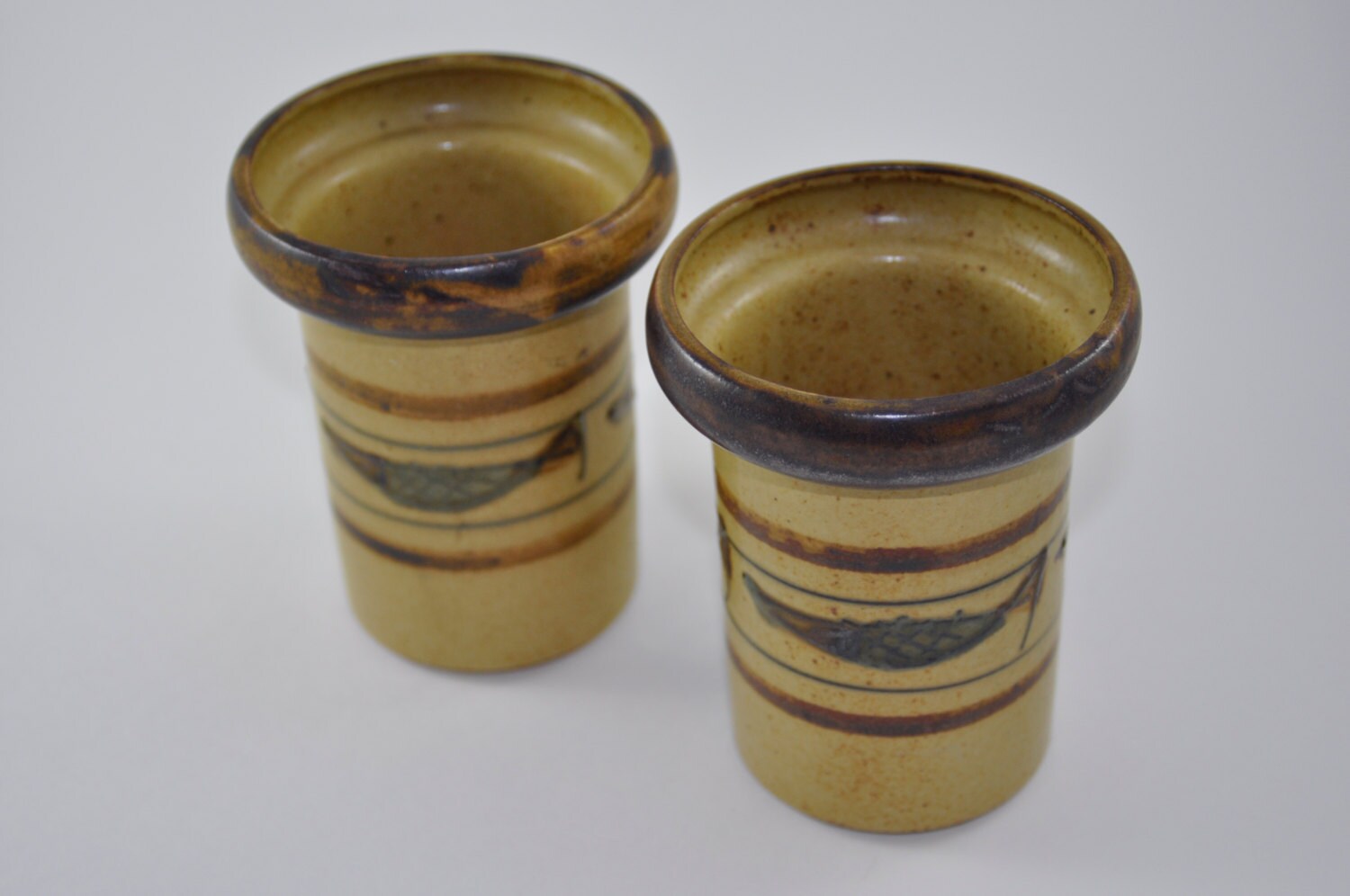 Gallerymichel Vintage Japanese Raised Enamel Koy on Stoneware - Etsy