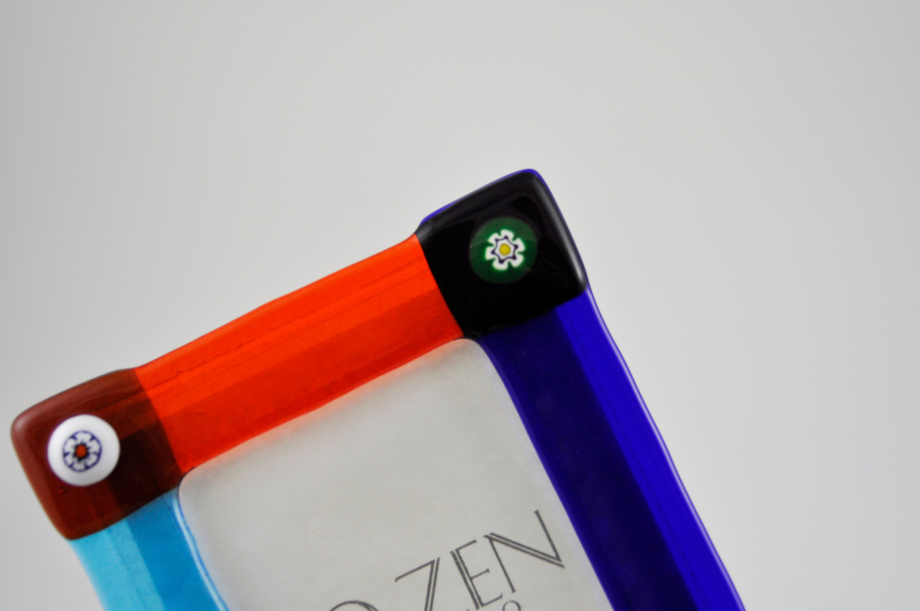 Gallerymichel Murano Fused Glass Picture Frame With Corner | Etsy