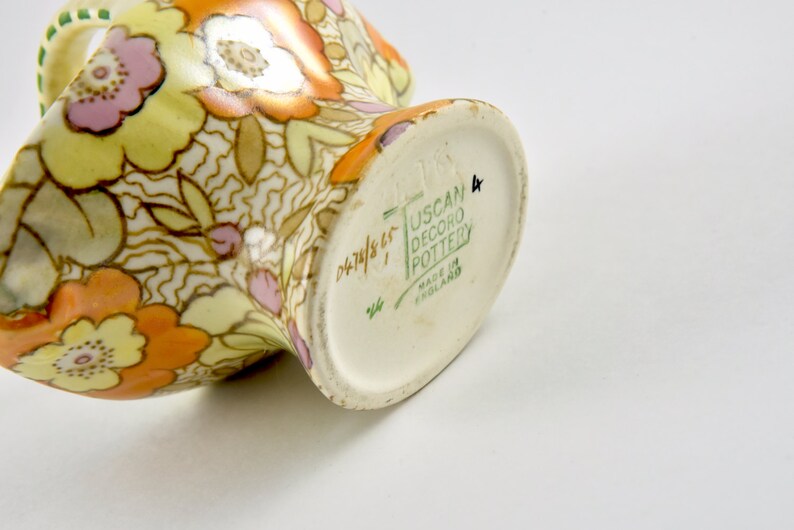 Gallerymichel Tuscan Decoro Pottery Vintage Yellow and Orange Flowered ...