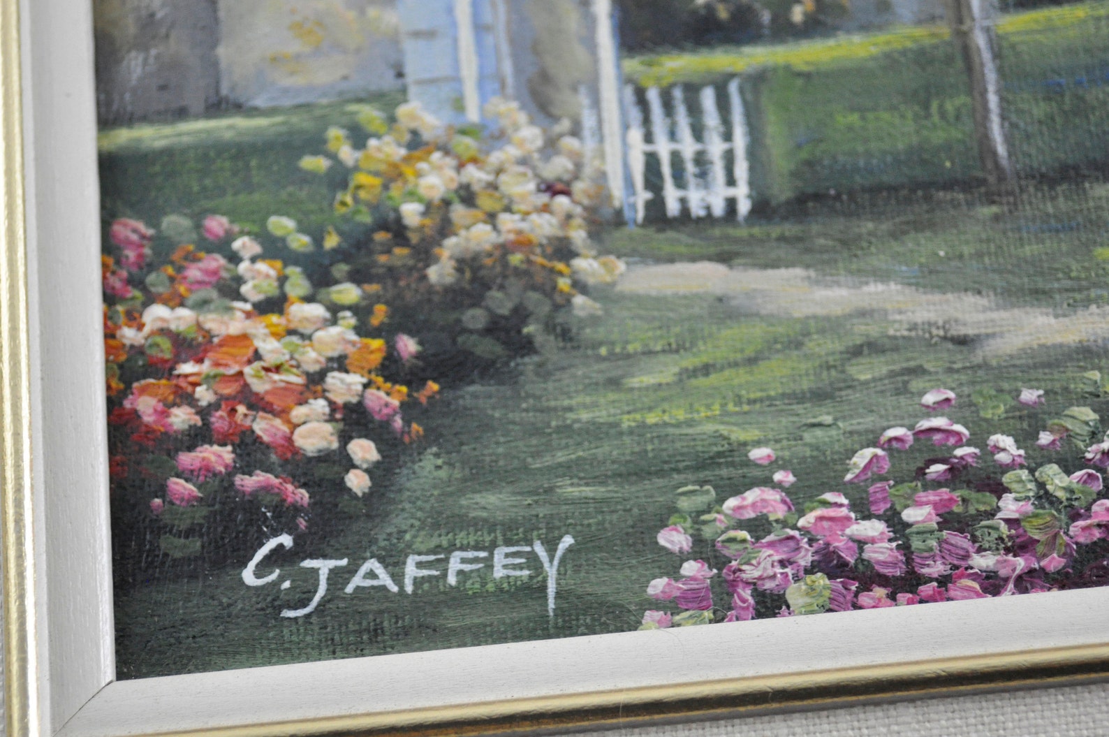 Gallerymichel Original C. Jaffey Framed Oil Painting of Two Cottages ...
