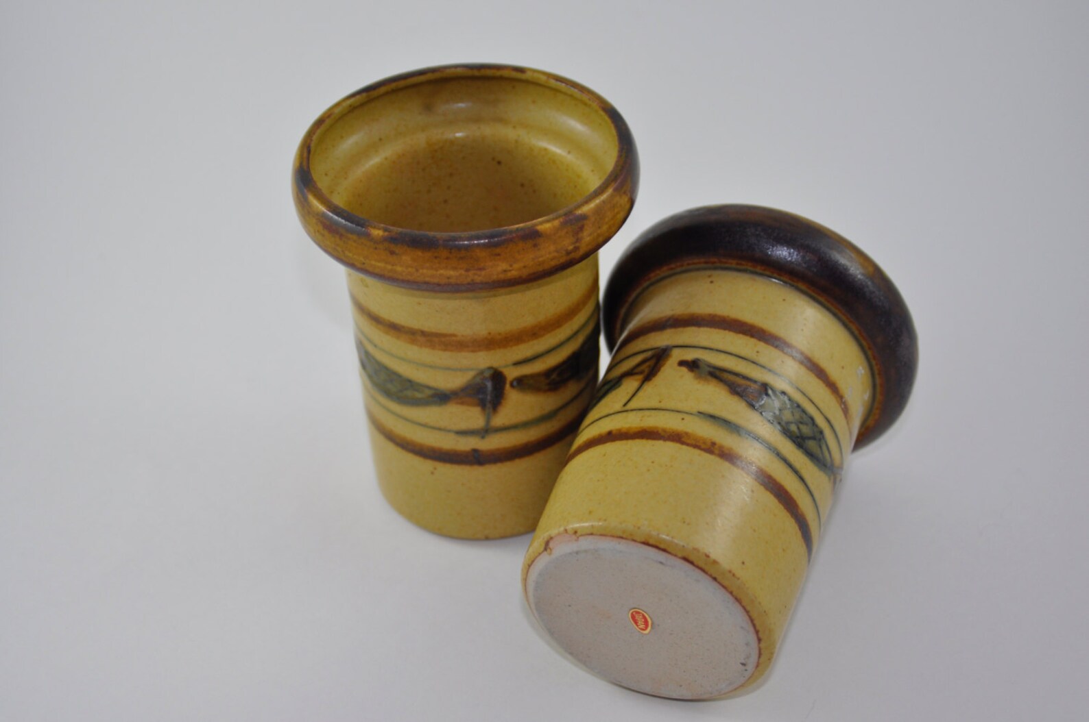 Gallerymichel Vintage Japanese Raised Enamel Koy on Stoneware - Etsy