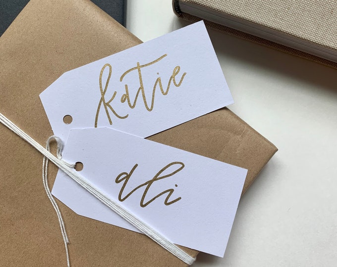 Custom Gift Tag / Gold - Etsy