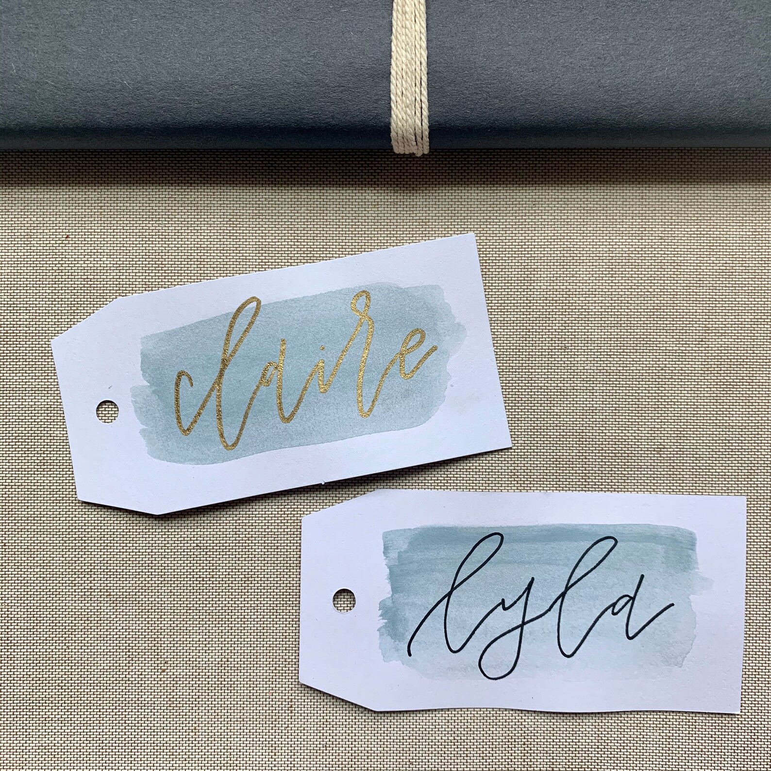 Dusty Blue Watercolor Gift Tag - Etsy