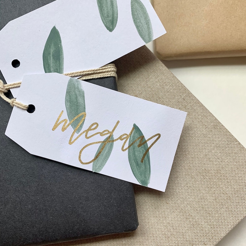 Greenery Custom Gift Tag - Etsy
