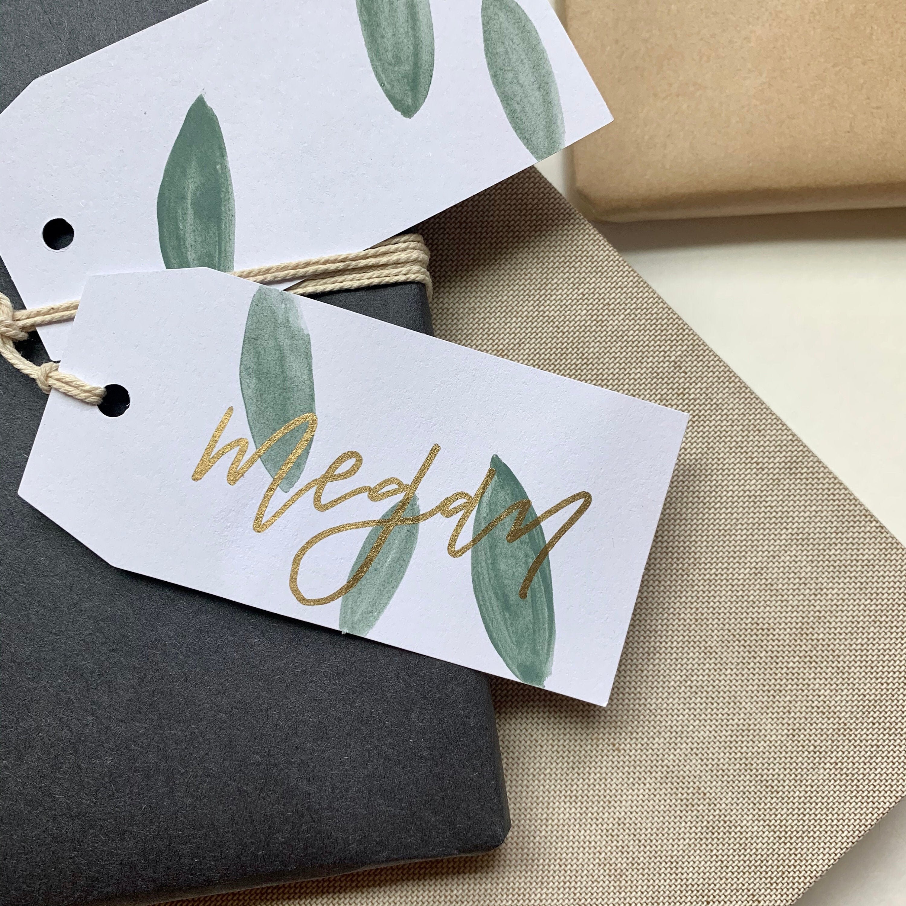 Greenery Custom Gift Tag | Etsy