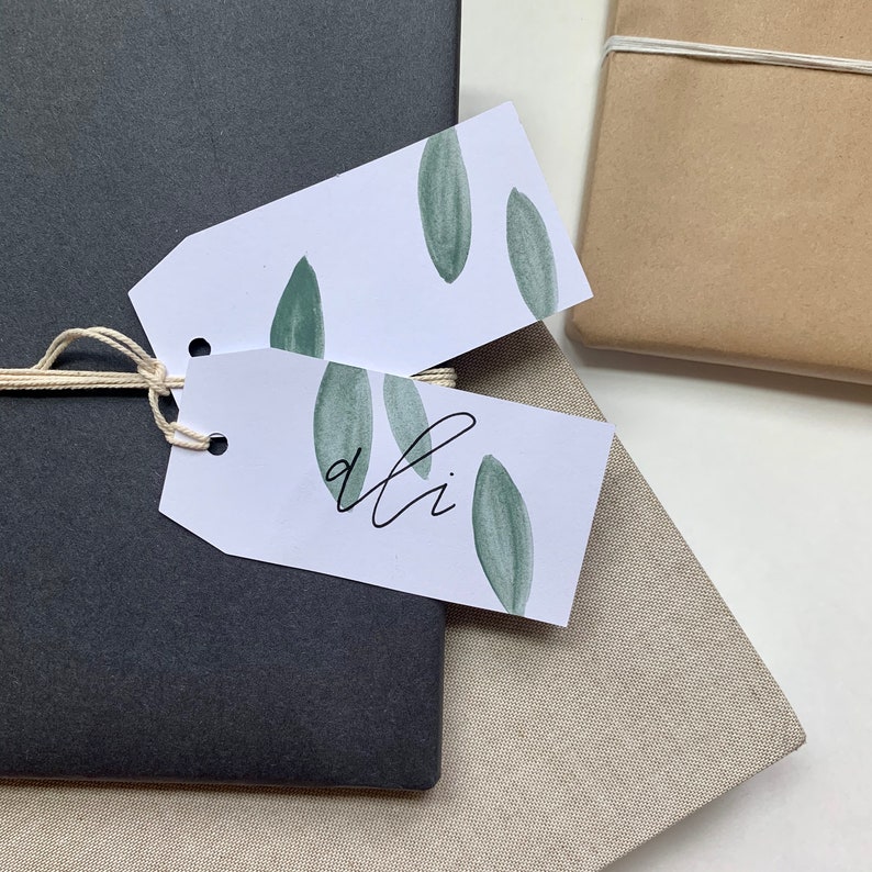 Greenery Custom Gift Tag - Etsy