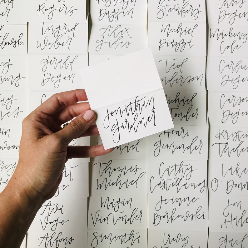 Hand Lettered Place Card | Etsy
