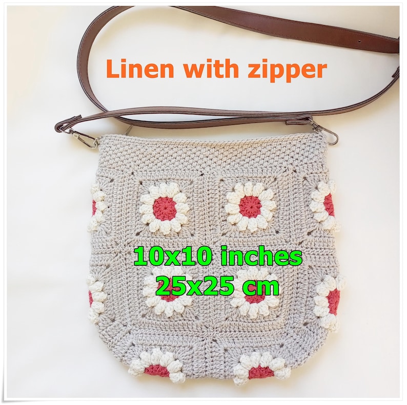 Crochet Granny Square Crossbody Bag: Handmade Daisy Floral Purse - Etsy