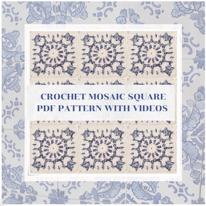 Crochet Mosaic Granny Square Pattern With Video Tutorial (PDF Pattern ...