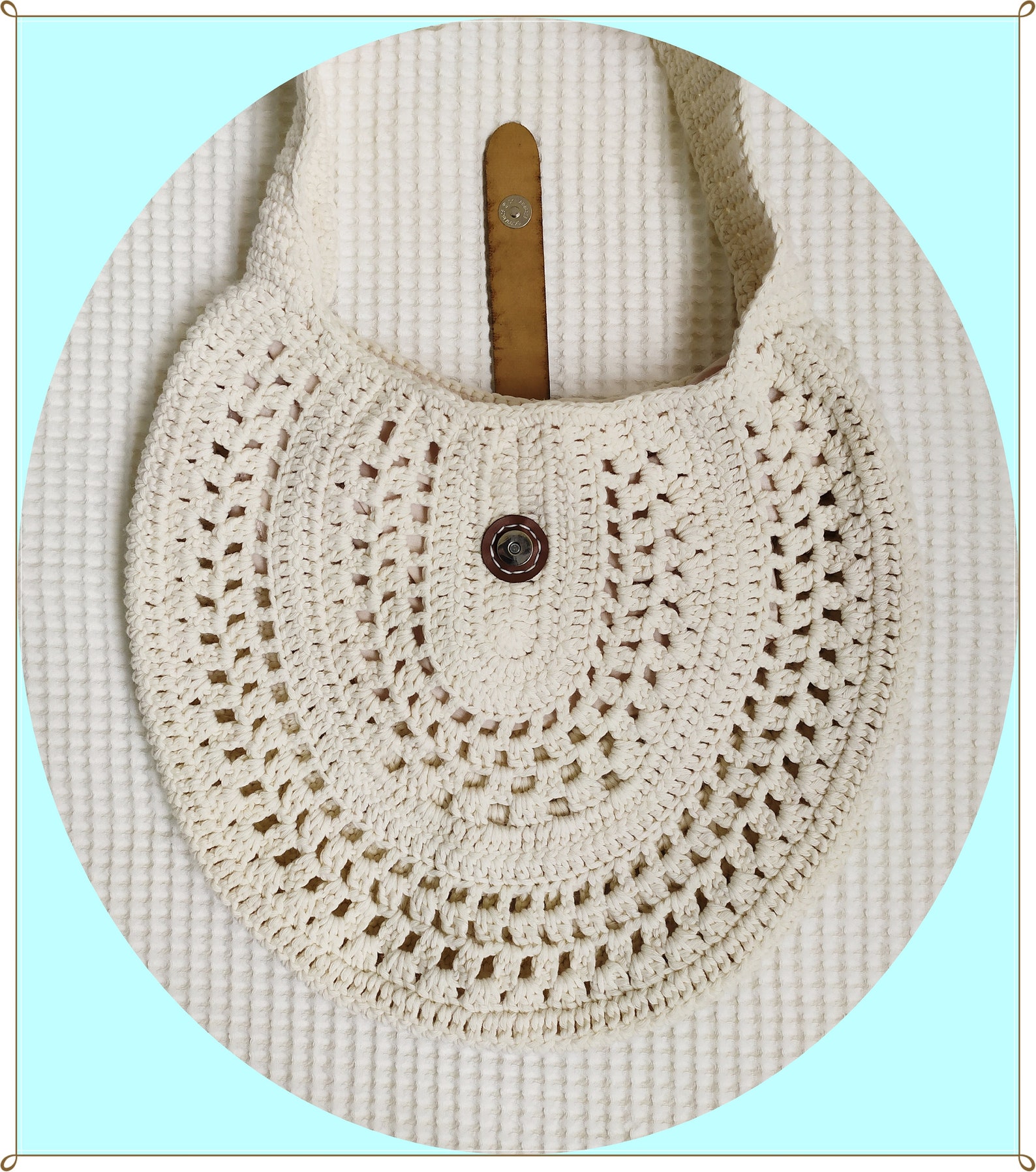 Crochet Bag Hobo Bag Boho Bag Hippie Bag Cream Bag Retro | Etsy