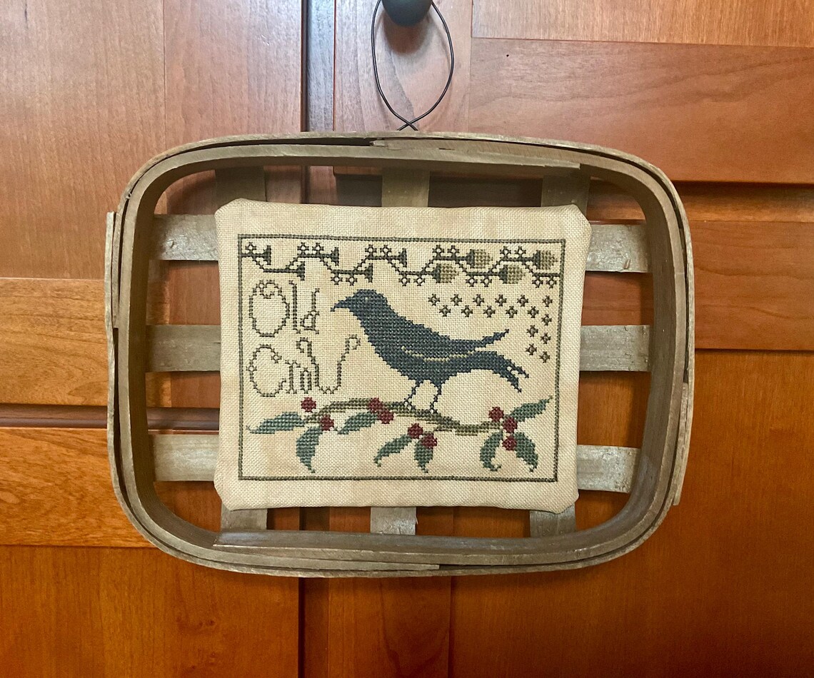 Finished Cross Stitch Crow - Etsy