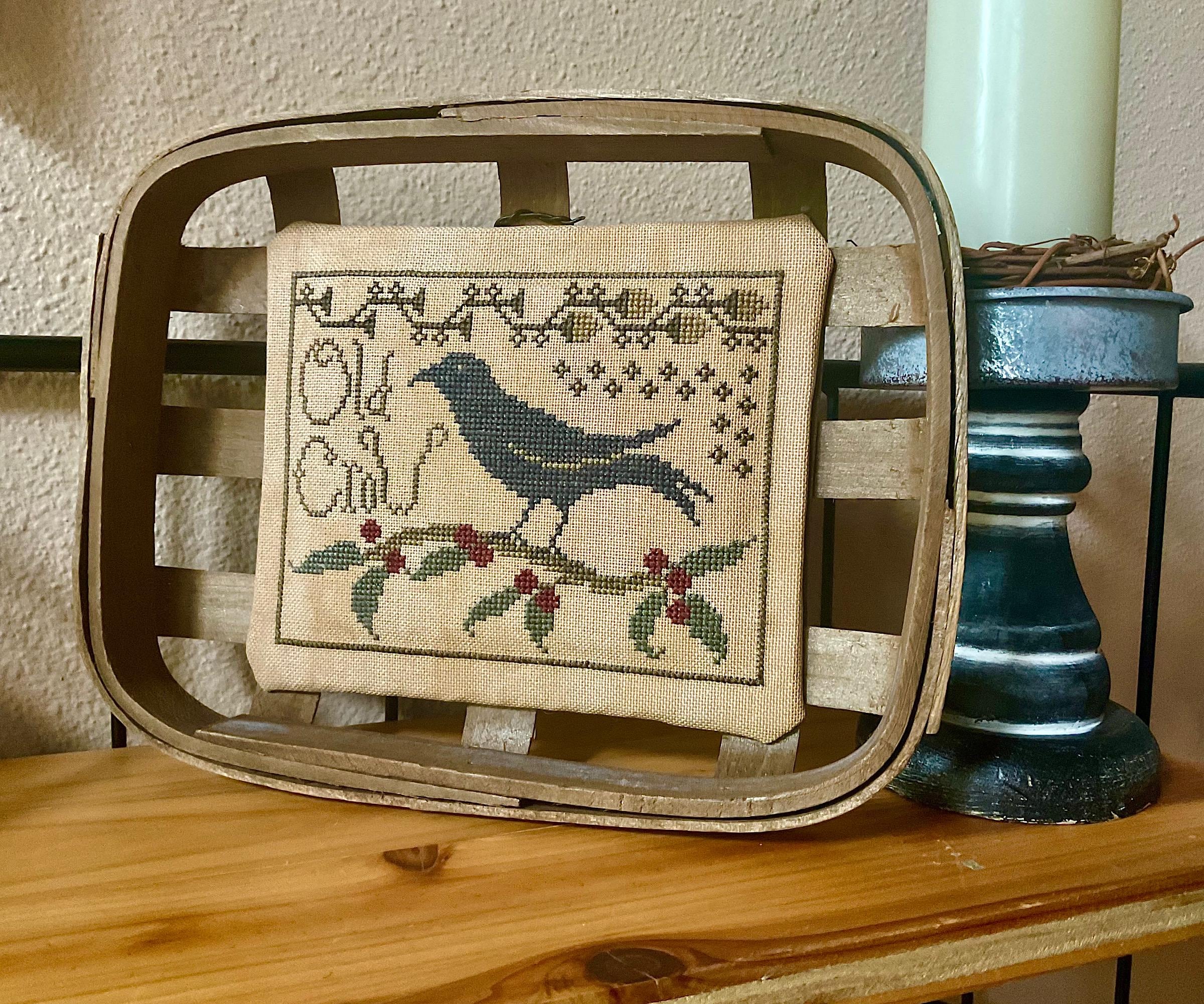 Finished Cross Stitch Crow - Etsy
