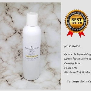 Foaming Milk Bath, Oatmeal Milk and Honey Bubble Bath, Pearlized Liquid ...