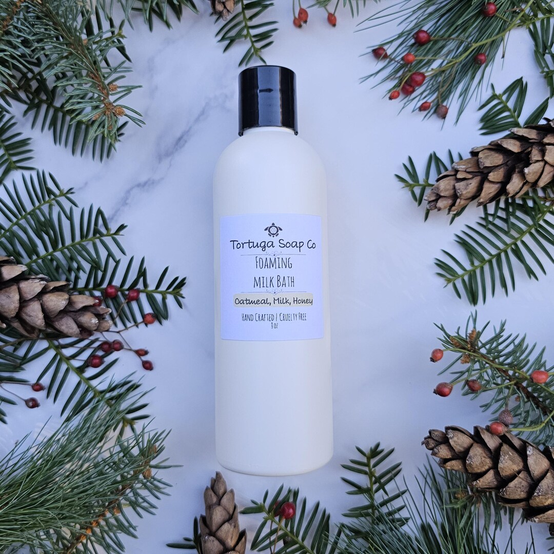 Foaming Milk Bath, Oatmeal Milk and Honey Bubble Bath, Pearlized Liquid ...