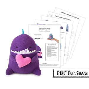 Love Monster (in 2 Sizes!) PDF Sewing Pattern and Tutorial —step-by ...