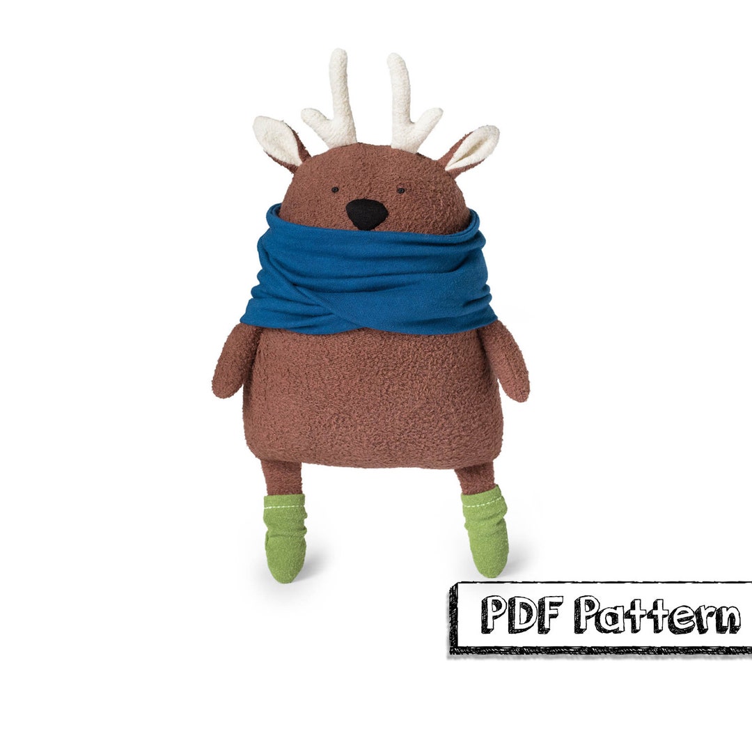 Stuffed Reindeer PDF Sewing Pattern - Etsy