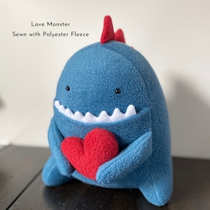 Love Monster (in 2 Sizes!) PDF Sewing Pattern and Tutorial —step-by ...