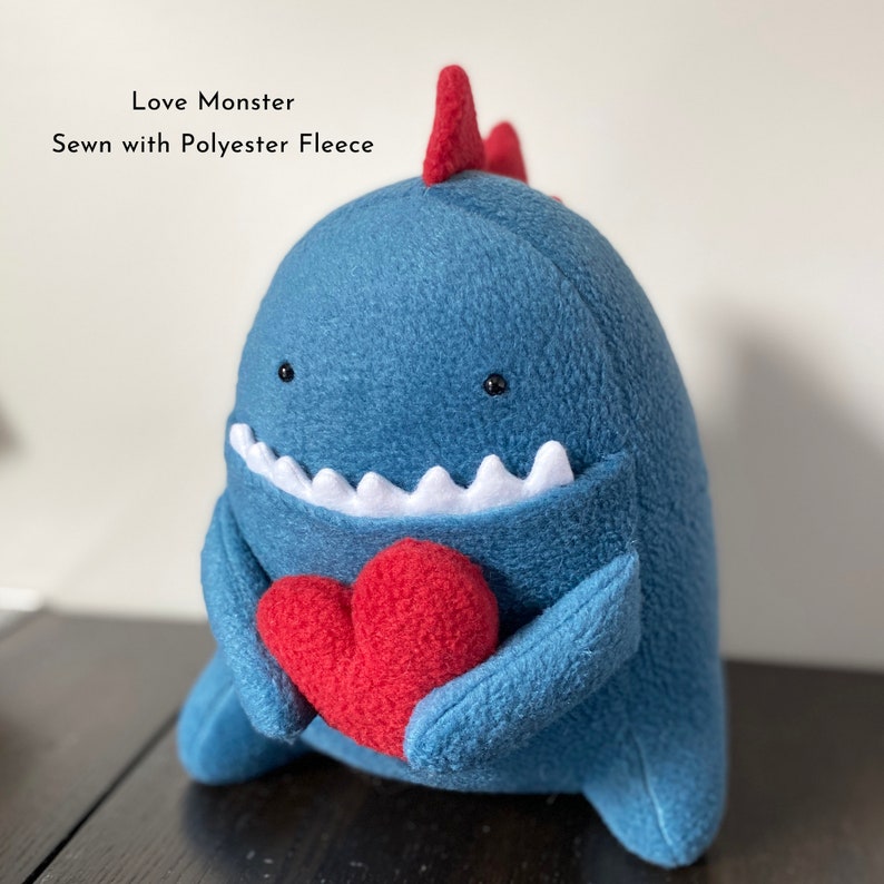 Love Monster in 2 Sizes PDF Sewing Pattern and Tutorial | Etsy