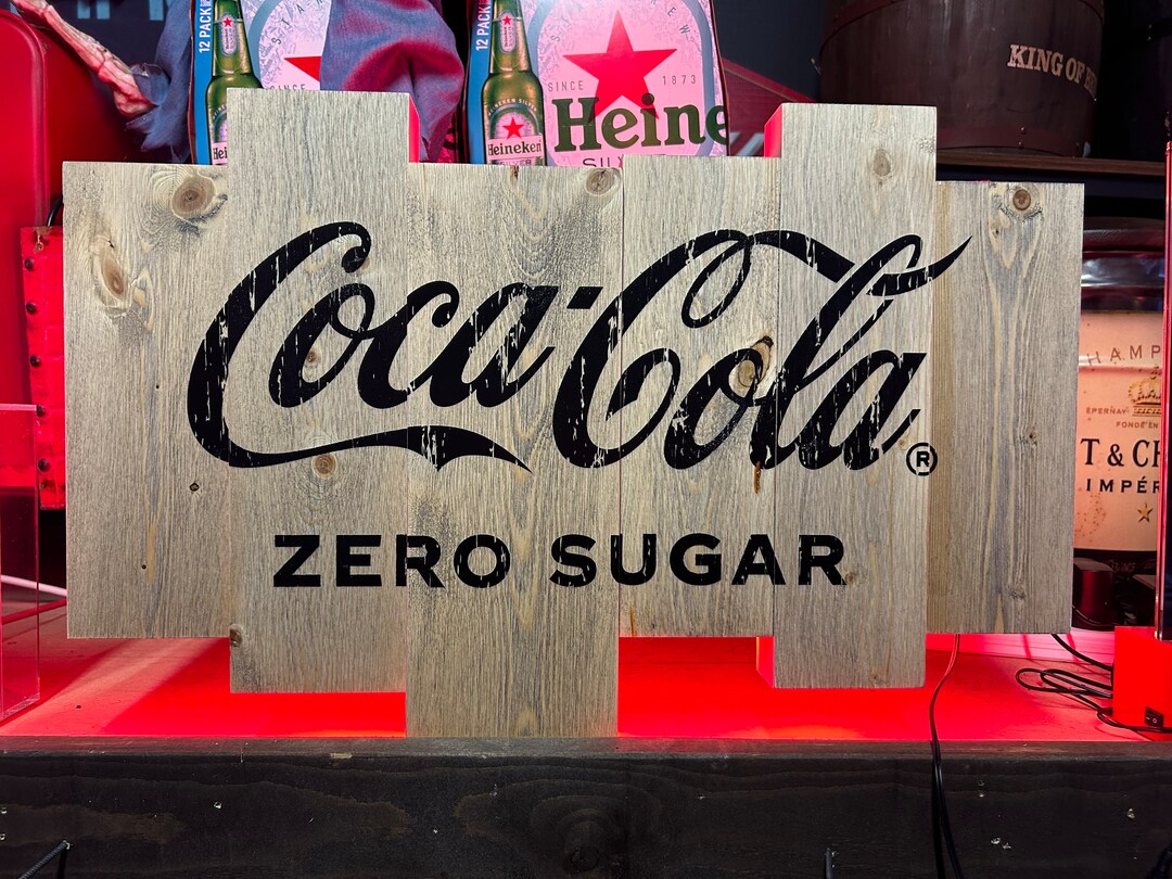 Coca Cola Led Wooden Light - Etsy UK