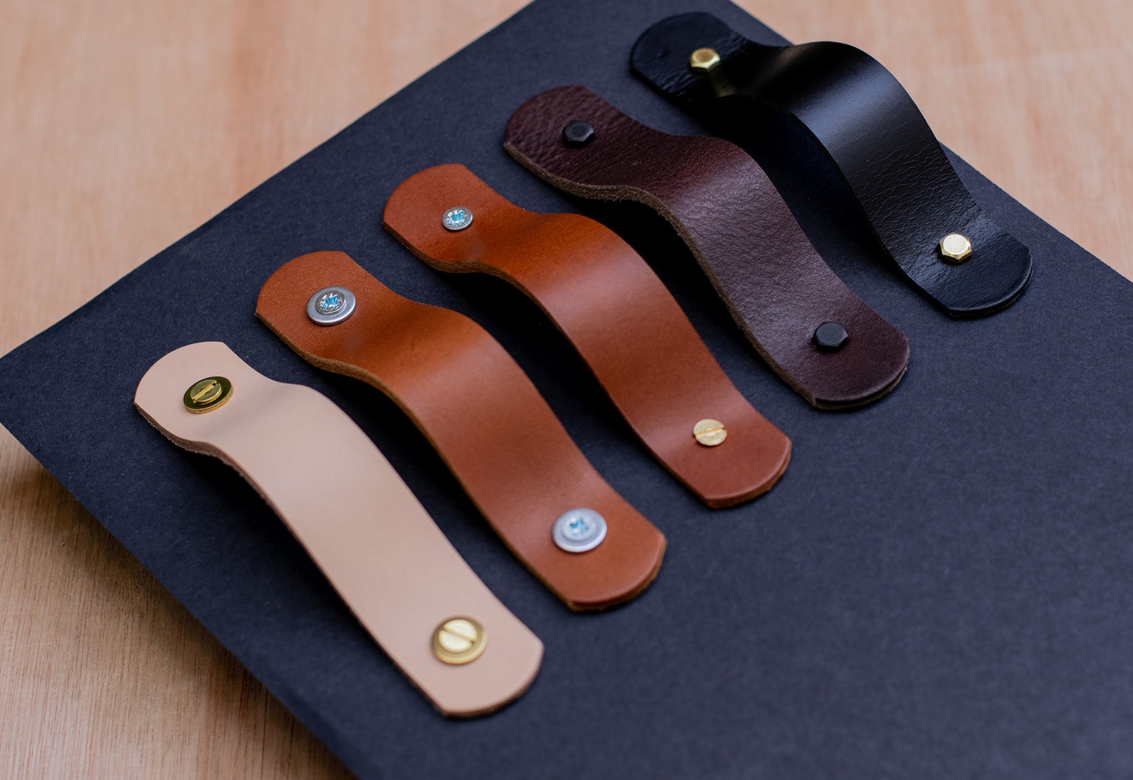 Leather drawer handles leather pulls leather handles drawer | Etsy