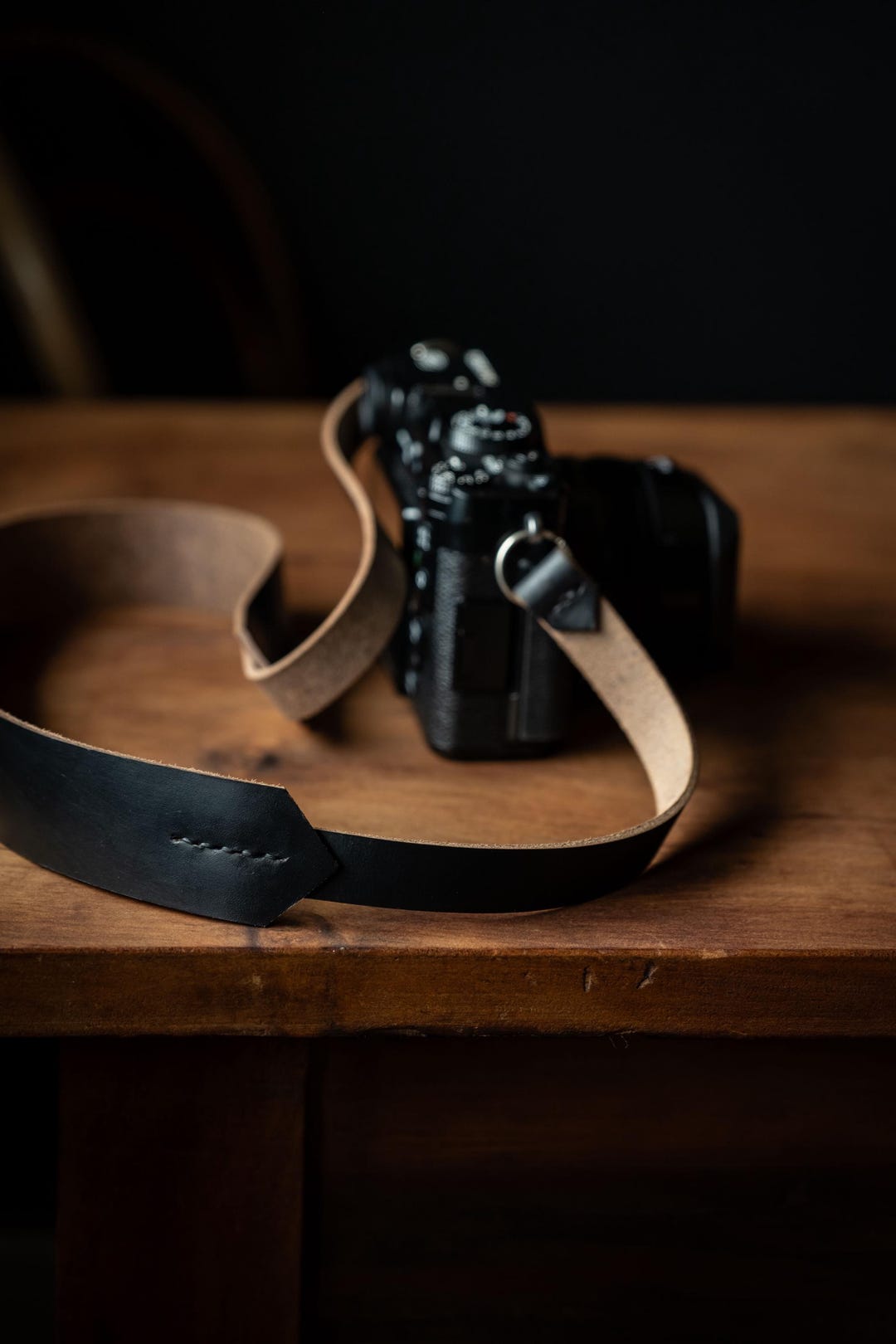 Black Leather Camera Strap, Hand Made Leather Strap for Camera - Etsy