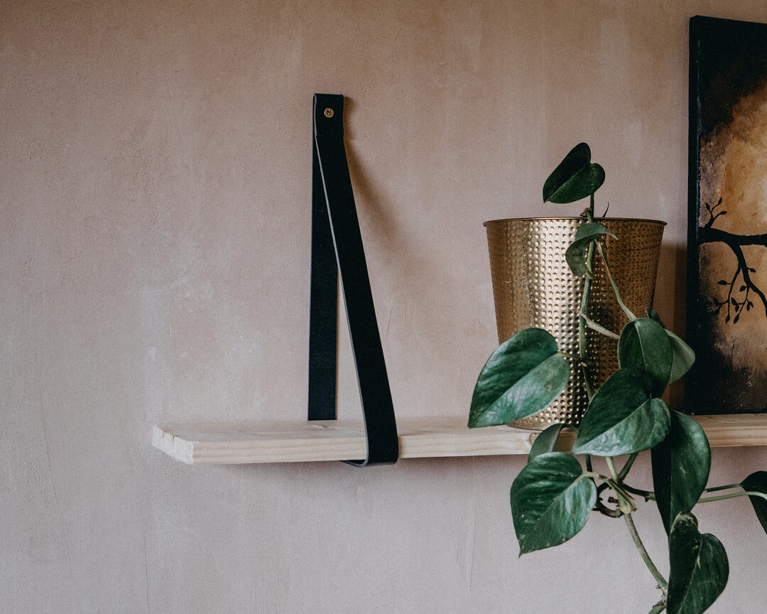 Leather Shelf Straps Leather Straps for Shelves Leather - Etsy