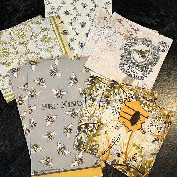 Bee Napkins - Etsy