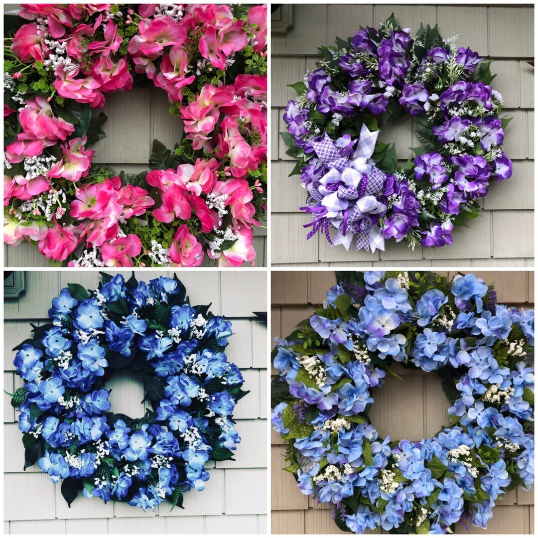 Hydrangea Wreath Large 24 - Etsy