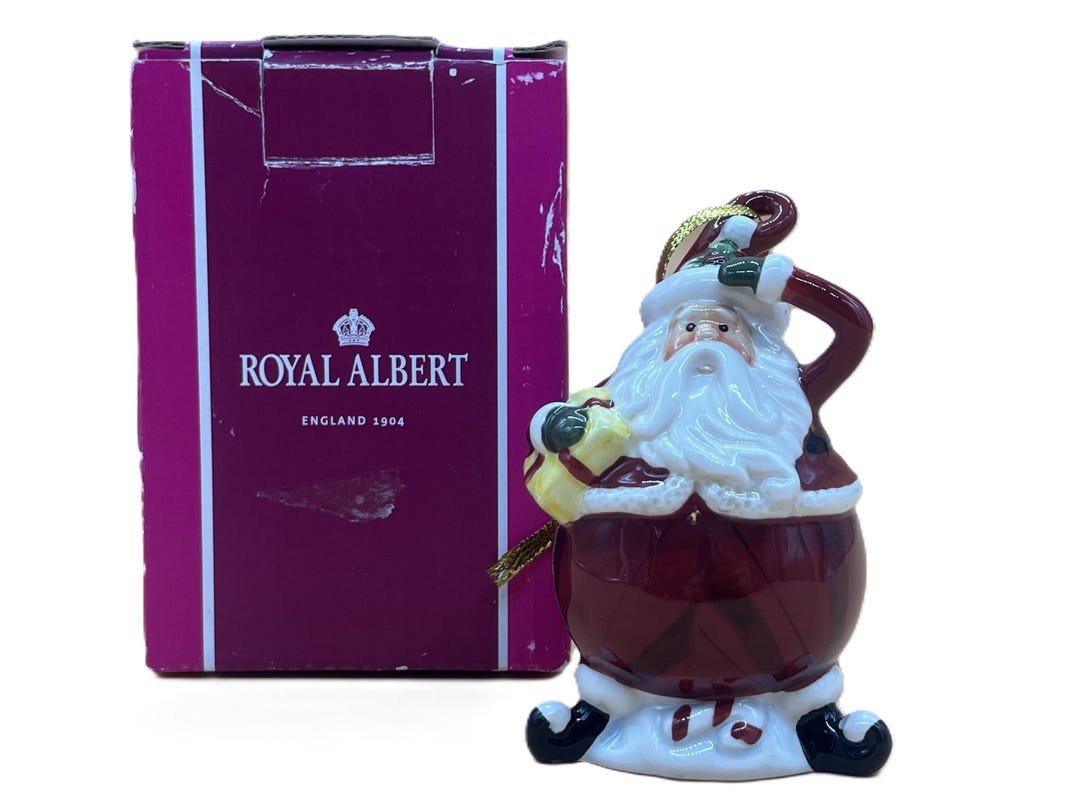 Royal Albert China Santa Christmas Tree Bauble. Where Are the Good Kids ...