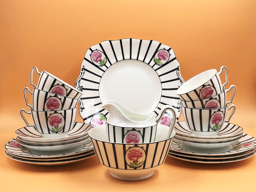 Art Deco Paragon Star China 21 Piece Tea Set. No. 5459. - FREE UK POST ...
