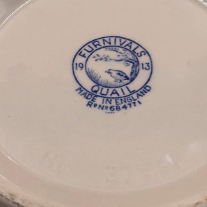 Stunning Antique Furnivals Blue & White Quail Design Serving Tureen ...