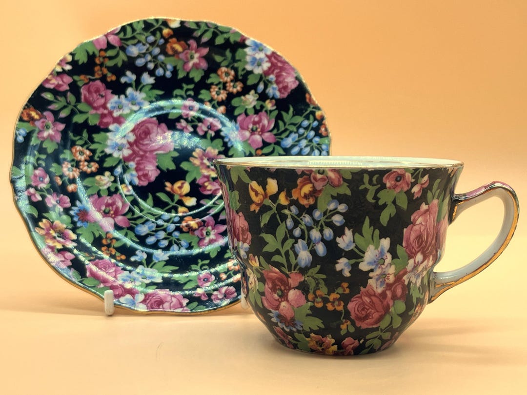 Royal Winton Pottery Chelsea Floral Chintz Design Tea Cup & Saucer Duo ...