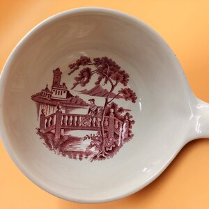 Large Vintage WM Adams & Sons Ironstone Du Barry Design Ladle. 13 ...