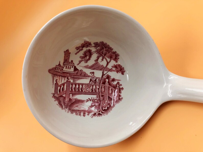 Large Vintage WM Adams & Sons Ironstone Du Barry Design Ladle. 13 ...